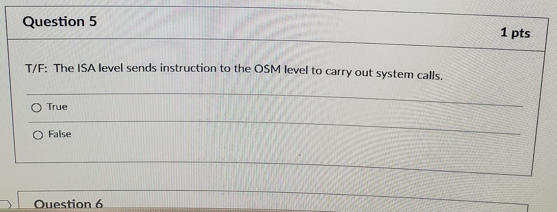 Solved Question 51 ﻿ptsT/F: The ISA level sends instruction | Chegg.com