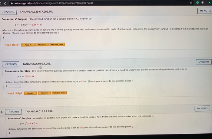 Solved 10 webassign.net/web/Student/Assignment | Chegg.com