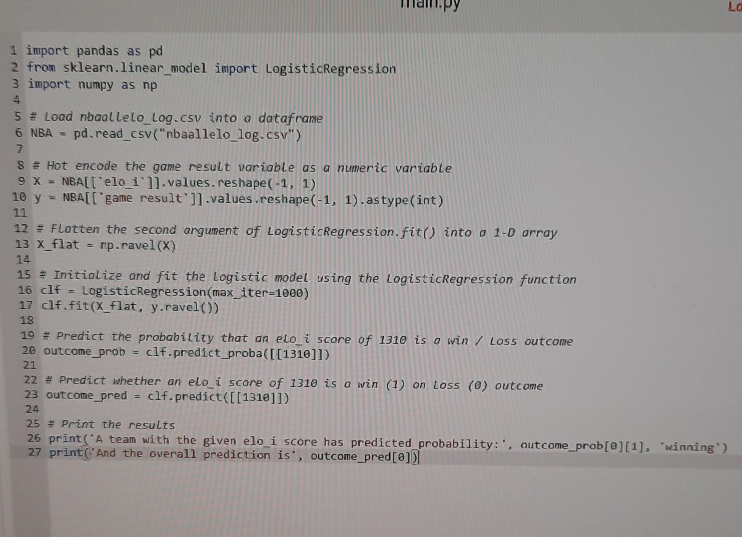 Solved 7.8 LAB: Creating simple linear regression models The | Chegg.com