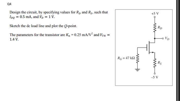 Solved Q4 Design the circuit, by specifying values for Rp | Chegg.com
