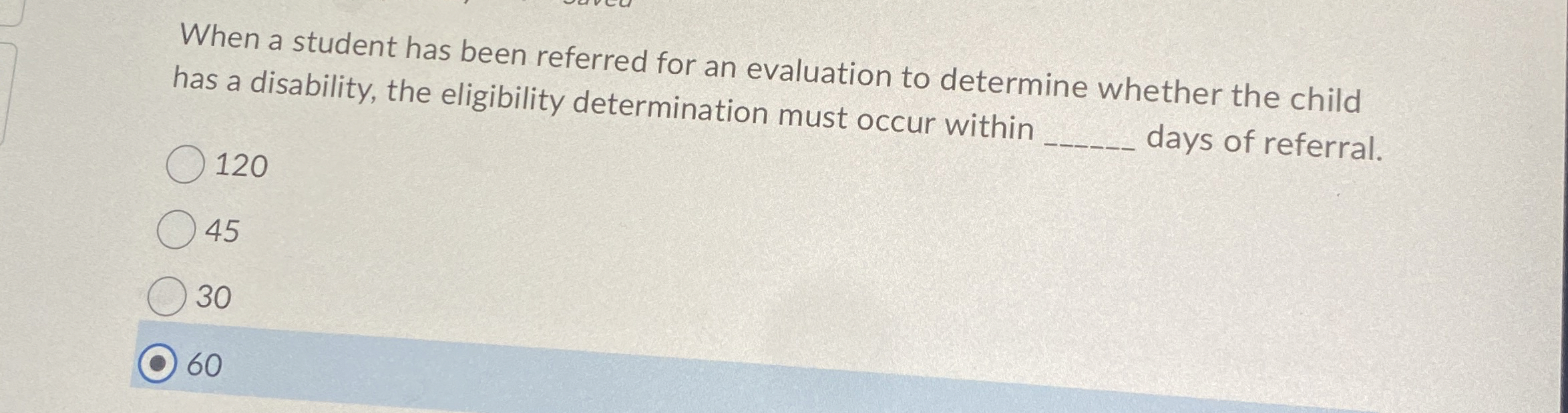 Solved When a student has been referred for an evaluation to | Chegg.com