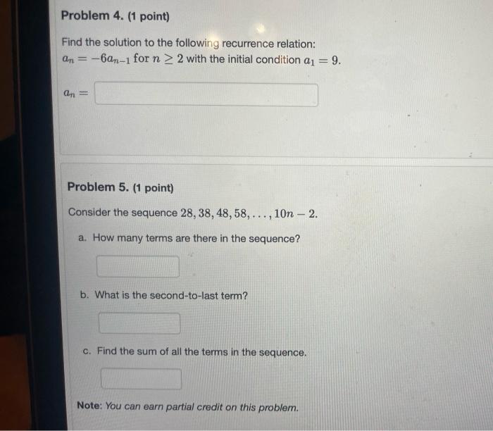 Solved Find the solution to the following recurrence | Chegg.com