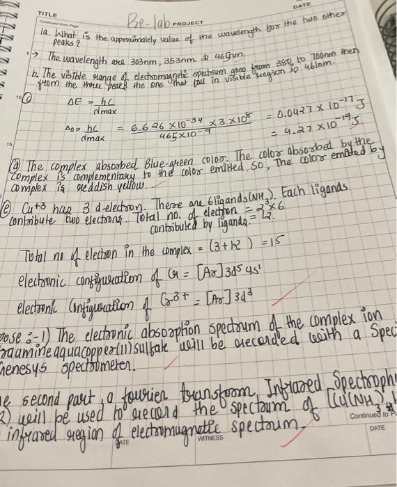 Solved 4. 3. C. 1, REPORT EXPERIMENT 11 PART A: CALCULATIONS | Chegg.com
