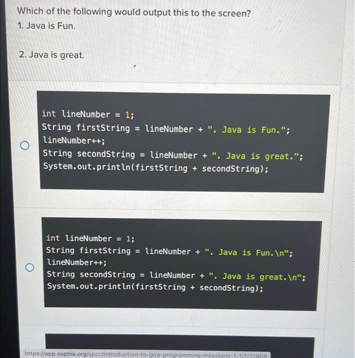 Which of the following would output this to the | Chegg.com