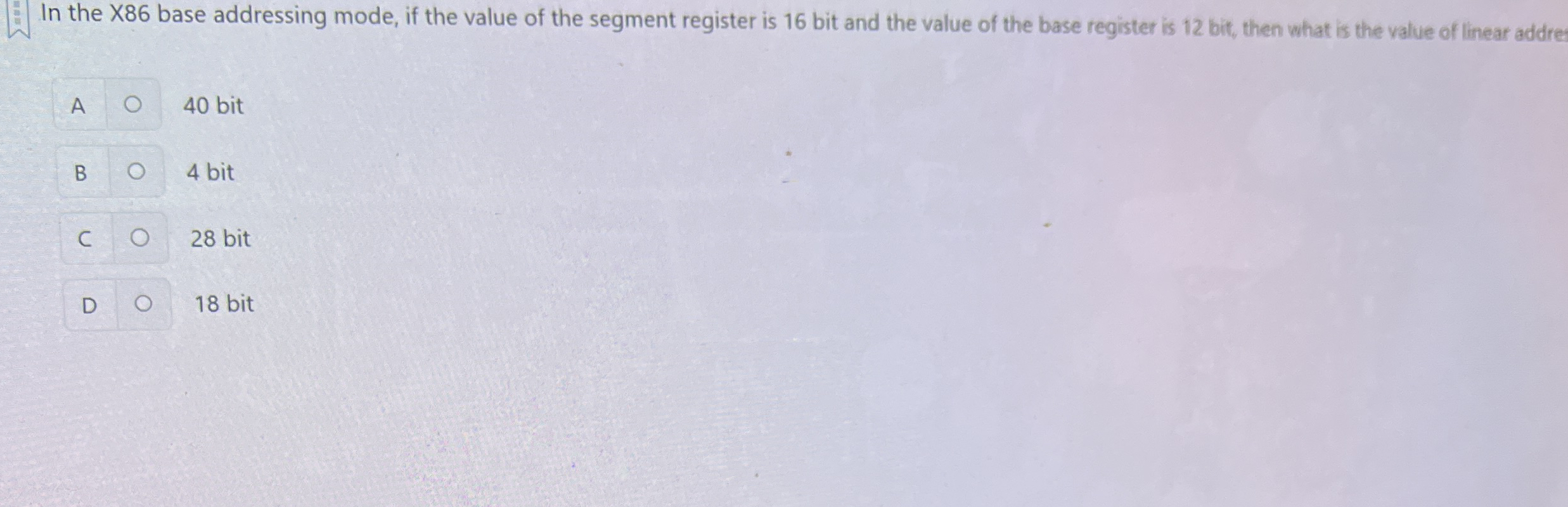 Solved In the X86 ﻿base addressing mode, if the value of the | Chegg.com