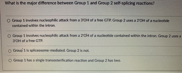 Solved What is the major difference between Group 1 and | Chegg.com