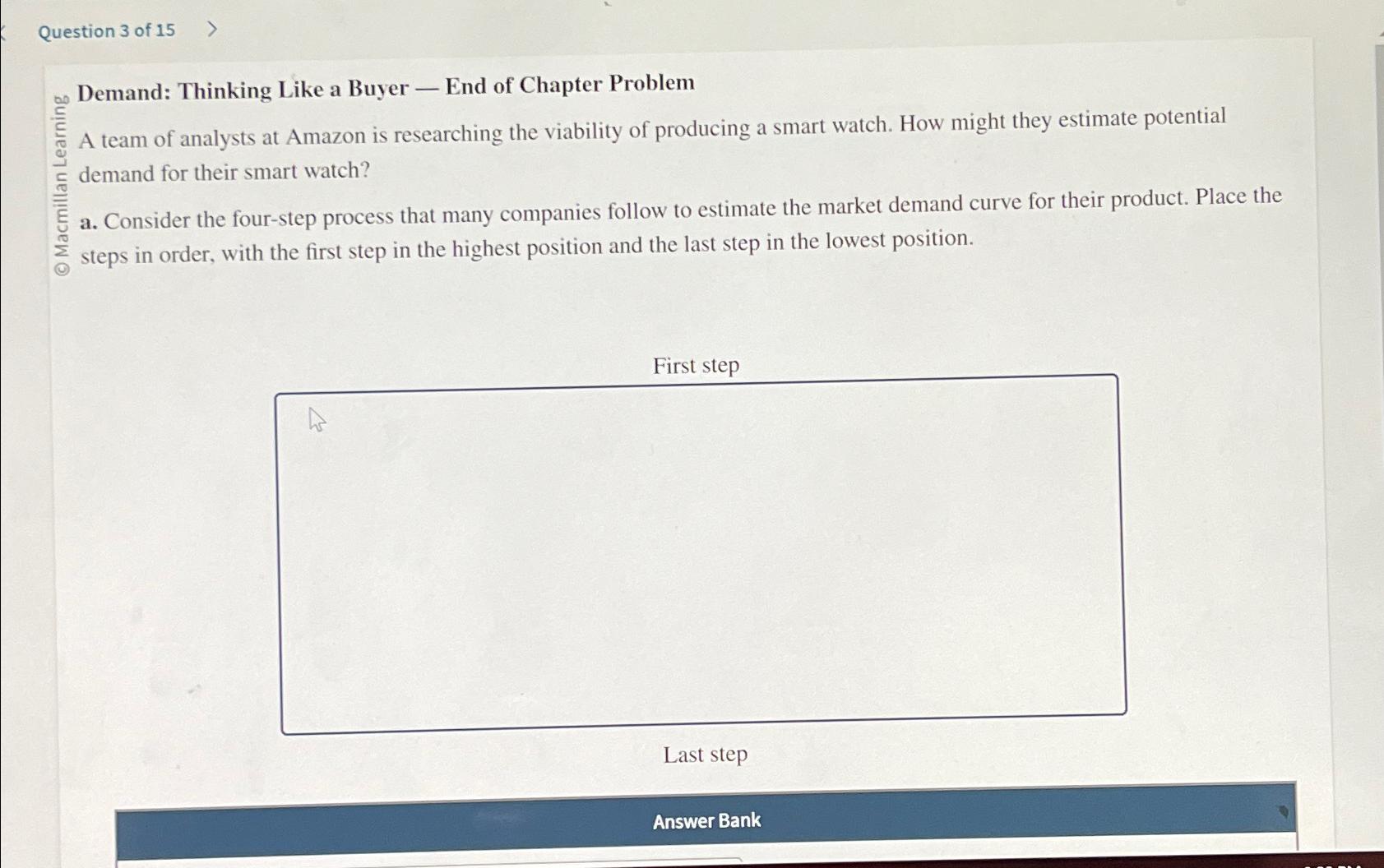 Solved Question 3 ﻿of 15Demand: Thinking Like a Buyer - ﻿End | Chegg.com