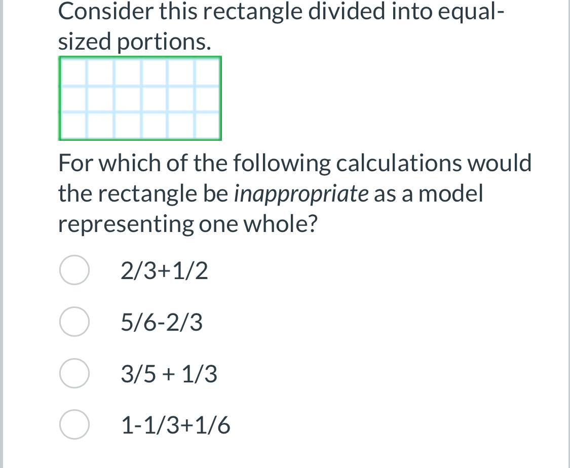 Solved Consider this rectangle divided into equalsized | Chegg.com