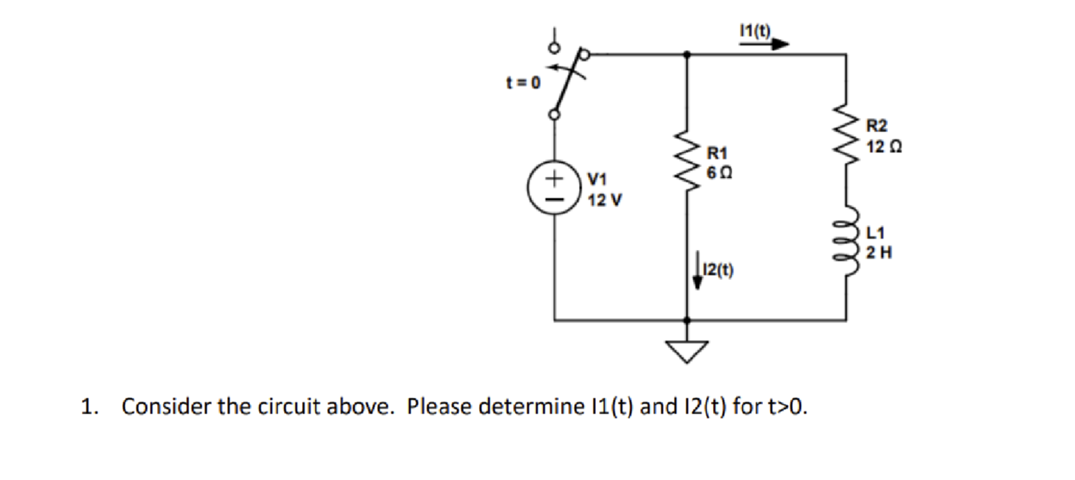Solved Consider the circuit above. Please determine I1(t) | Chegg.com