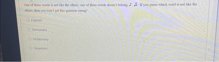 One of these words is not like the others, one of | Chegg.com