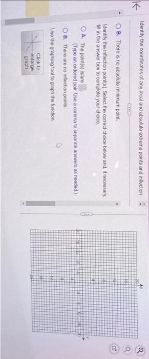 Solved Identify the coordinates of any local and absolute | Chegg.com