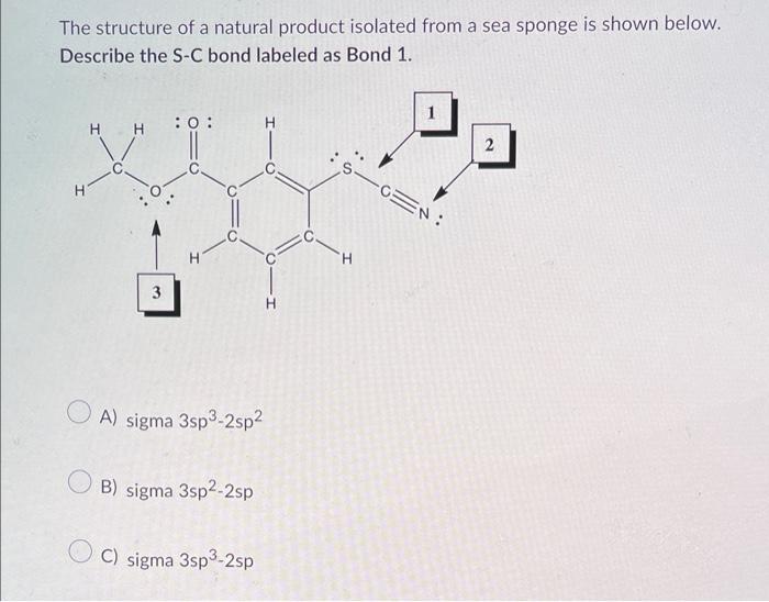 Solved The structure of a natural product isolated from a | Chegg.com