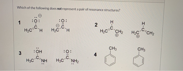 Solved Which of the following does not represent a pair of | Chegg.com