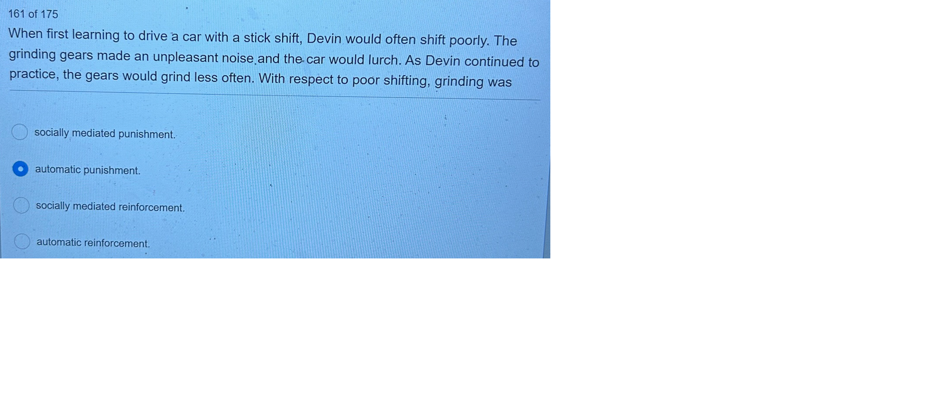 High Quality SOLUTION 161 ﻿of 175When first learning to drive a car with a | Chegg.com