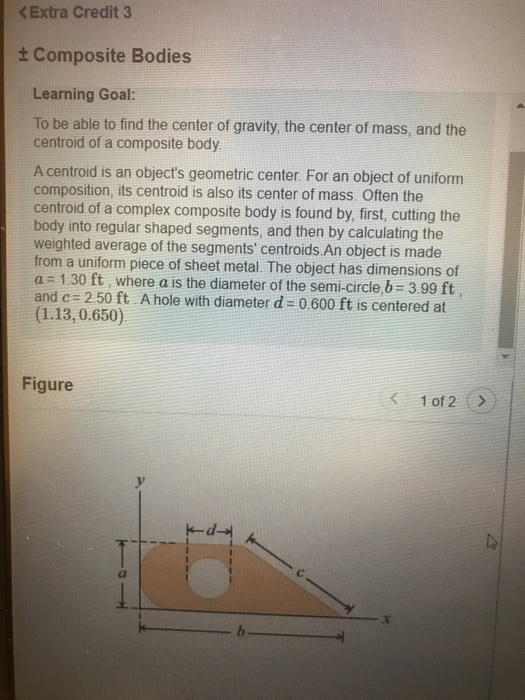 Solved (Extra Credit 3 ±Composite Bodies Learning Goal: To | Chegg.com