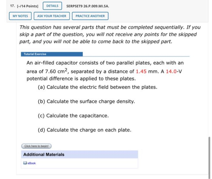 Solved 17. (-/14 Points) DETAILS SERPSET9 26.P.009.MI.SA. MY | Chegg.com Solved 17. (-/14 Points) DETAILS SERPSET9 26.P.009.MI.SA. MY | Chegg.com
