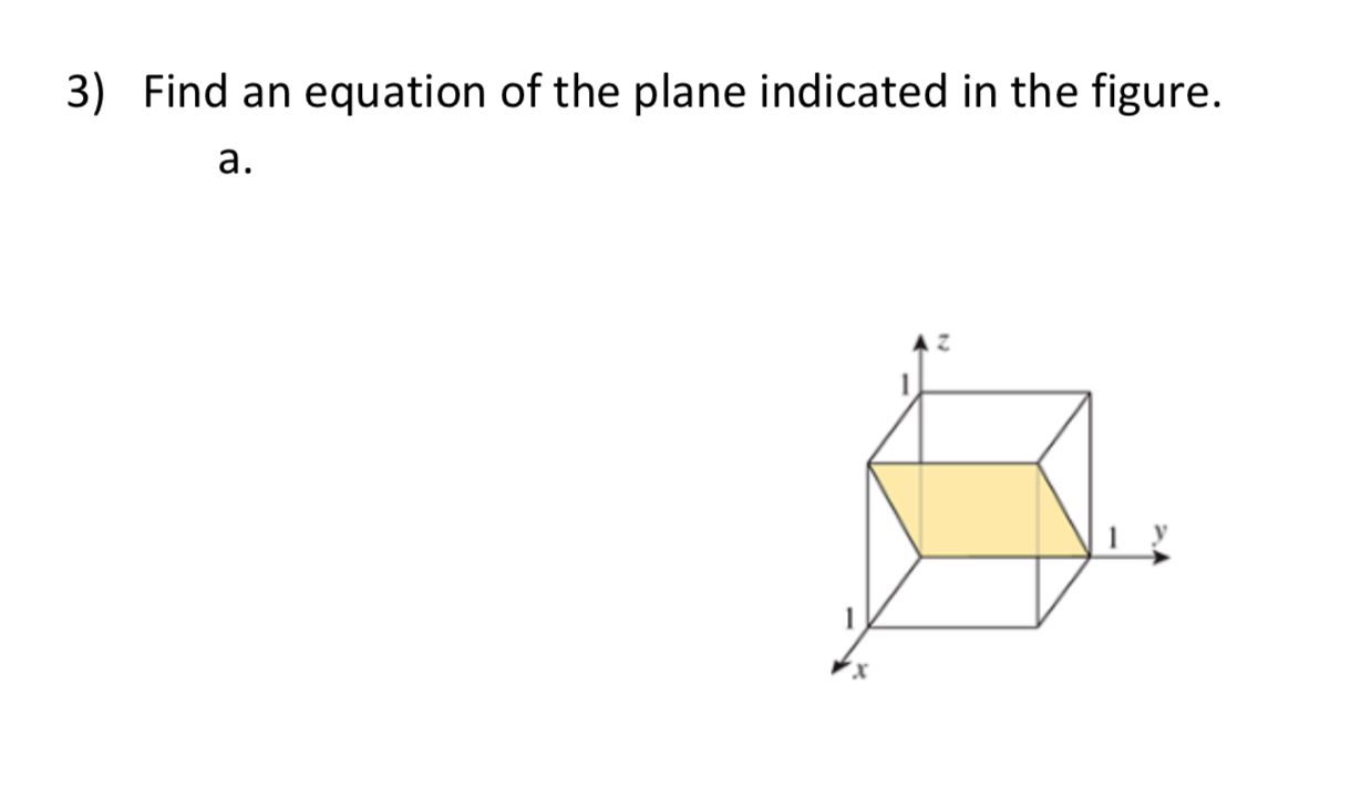 Solved Find an equation of the plane indicated in the | Chegg.com