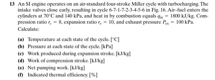 Solved 13 An SI engine operates on an air-standard | Chegg.com