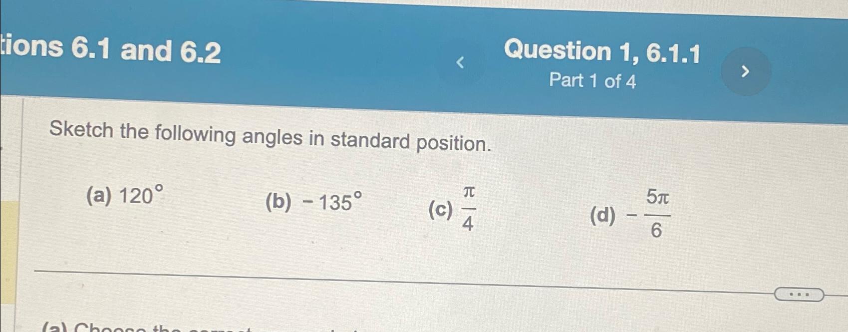 Solved tions 6.1 ﻿and 6.2Question 1, 6.1.1Part 1 ﻿of 4Sketch | Chegg.com