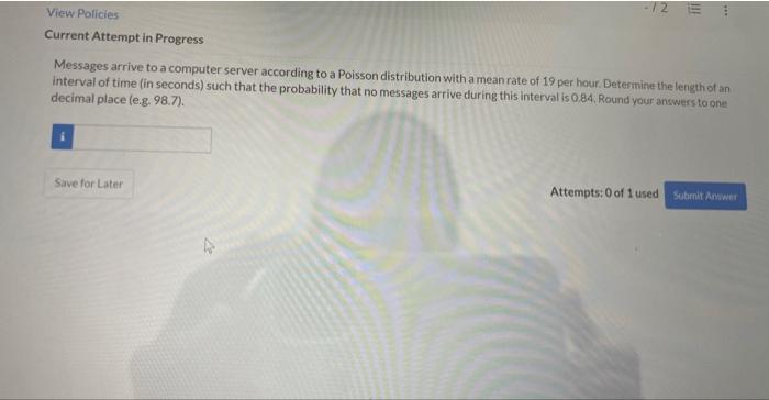 Solved Messages arrive to a computer server according to a | Chegg.com