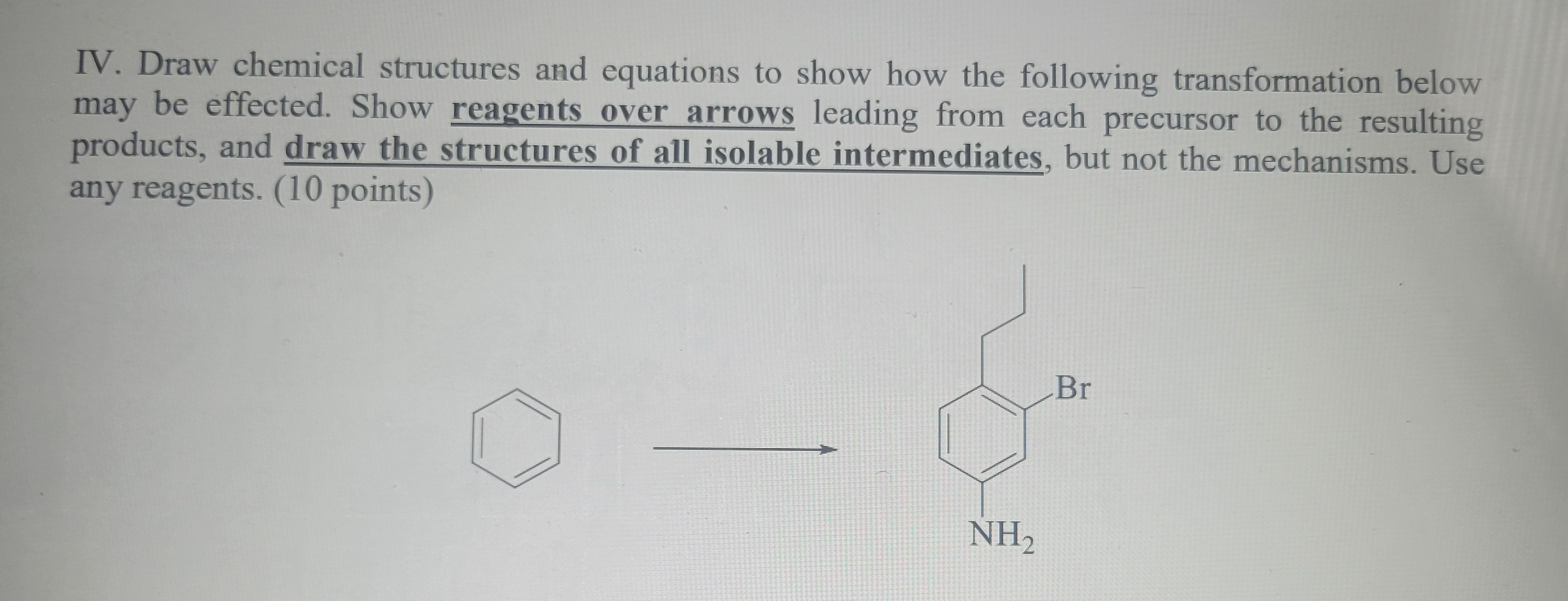 Solved IV. ﻿Draw chemical structures and equations to show | Chegg.com