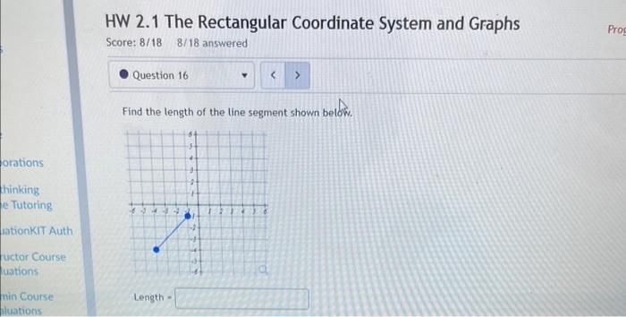 Solved HW 2.1 The Rectangular Coordinate System and Graphs | Chegg.com