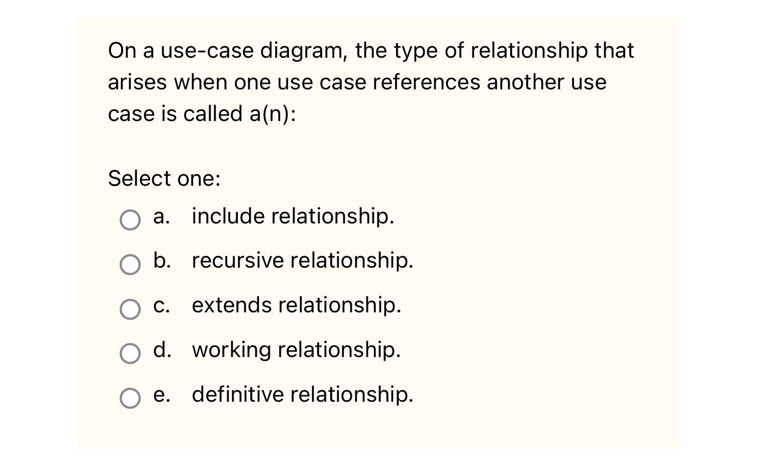 Solved On a use-case diagram, the type of relationship that | Chegg.com