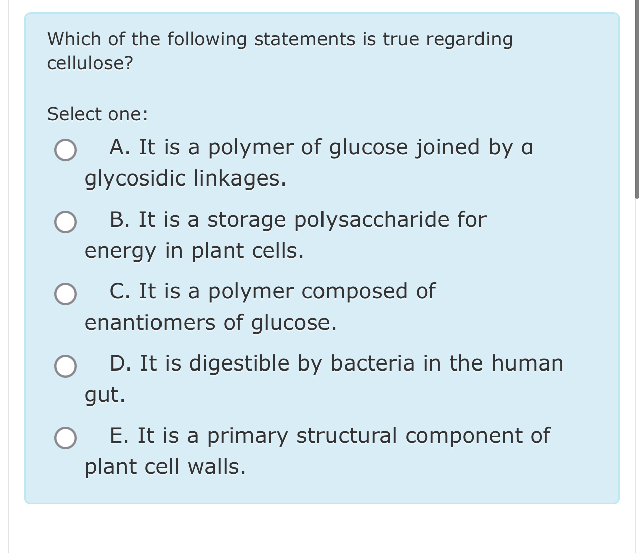 Solved Which of the following statements is true regarding | Chegg.com