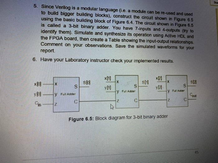 1) Simulate the logic block in figure 6.1 using the | Chegg.com