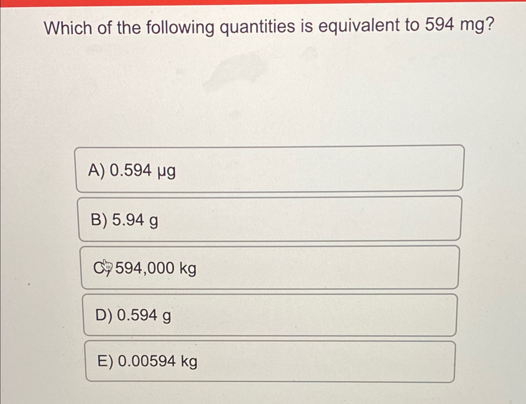 Solved Which of the following quantities is equivalent to | Chegg.com