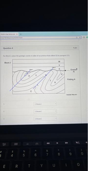 Solved For Block 2, place the geologic events in order of | Chegg.com