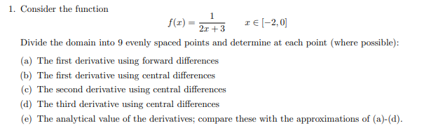 Solved Consider the functionf(x)=12x+3,xin[-2,0]Divide the | Chegg.com