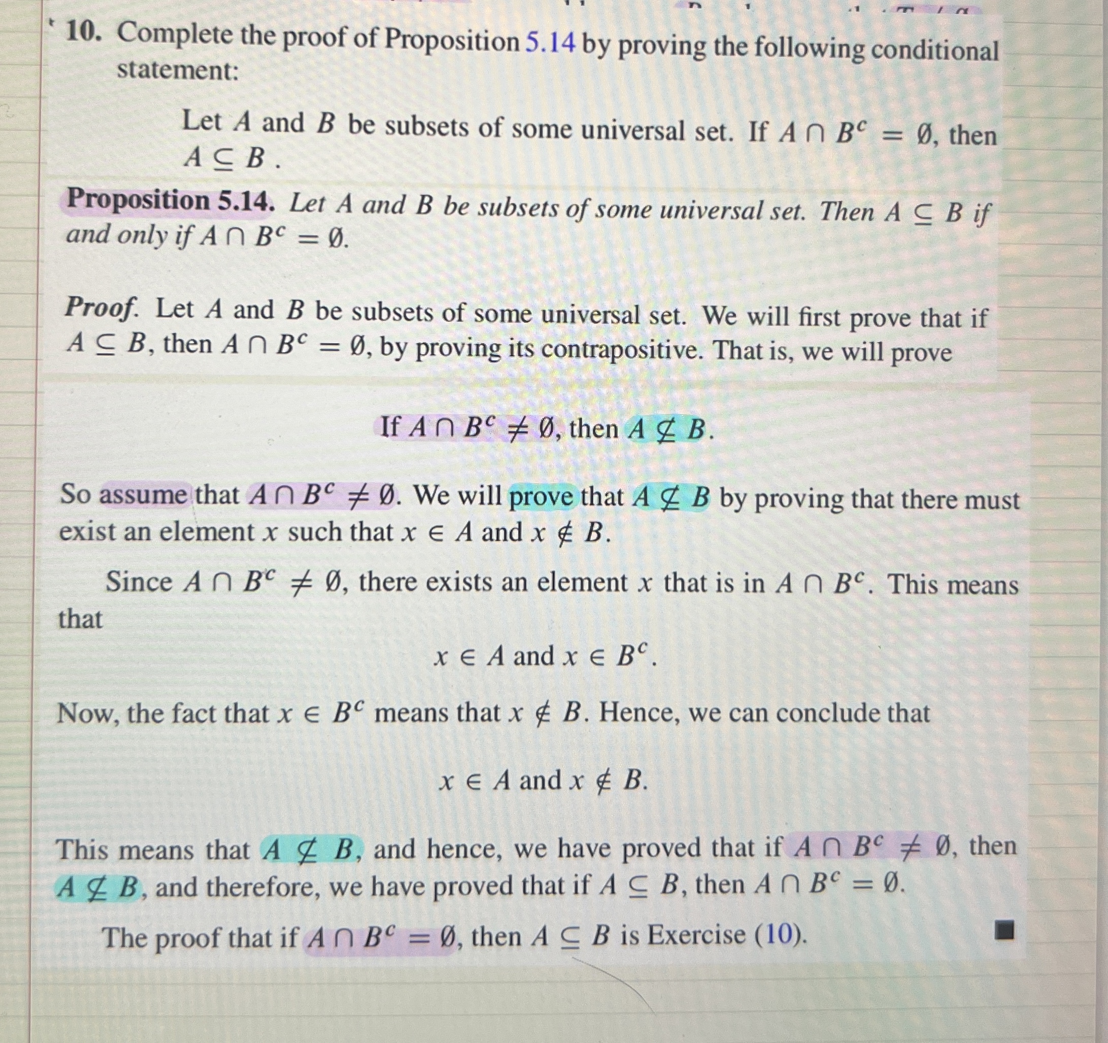 Solved Complete the proof of Proposition 5.14 ﻿by proving | Chegg.com