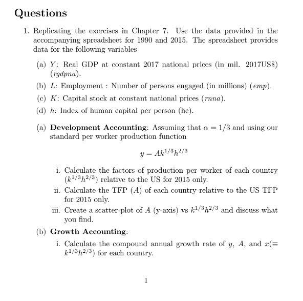 1. ﻿Replicating the exercises in ﻿Chapter 7. ﻿Use the | Chegg.com