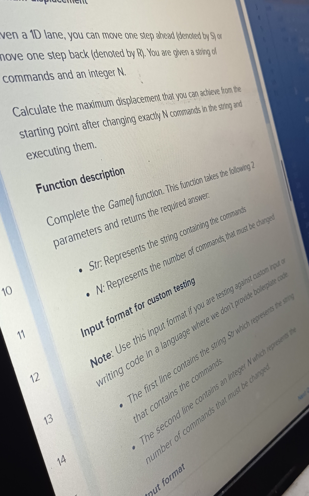 Solved ven a 1D ﻿lane, you can move one step ahead (denoted | Chegg.com