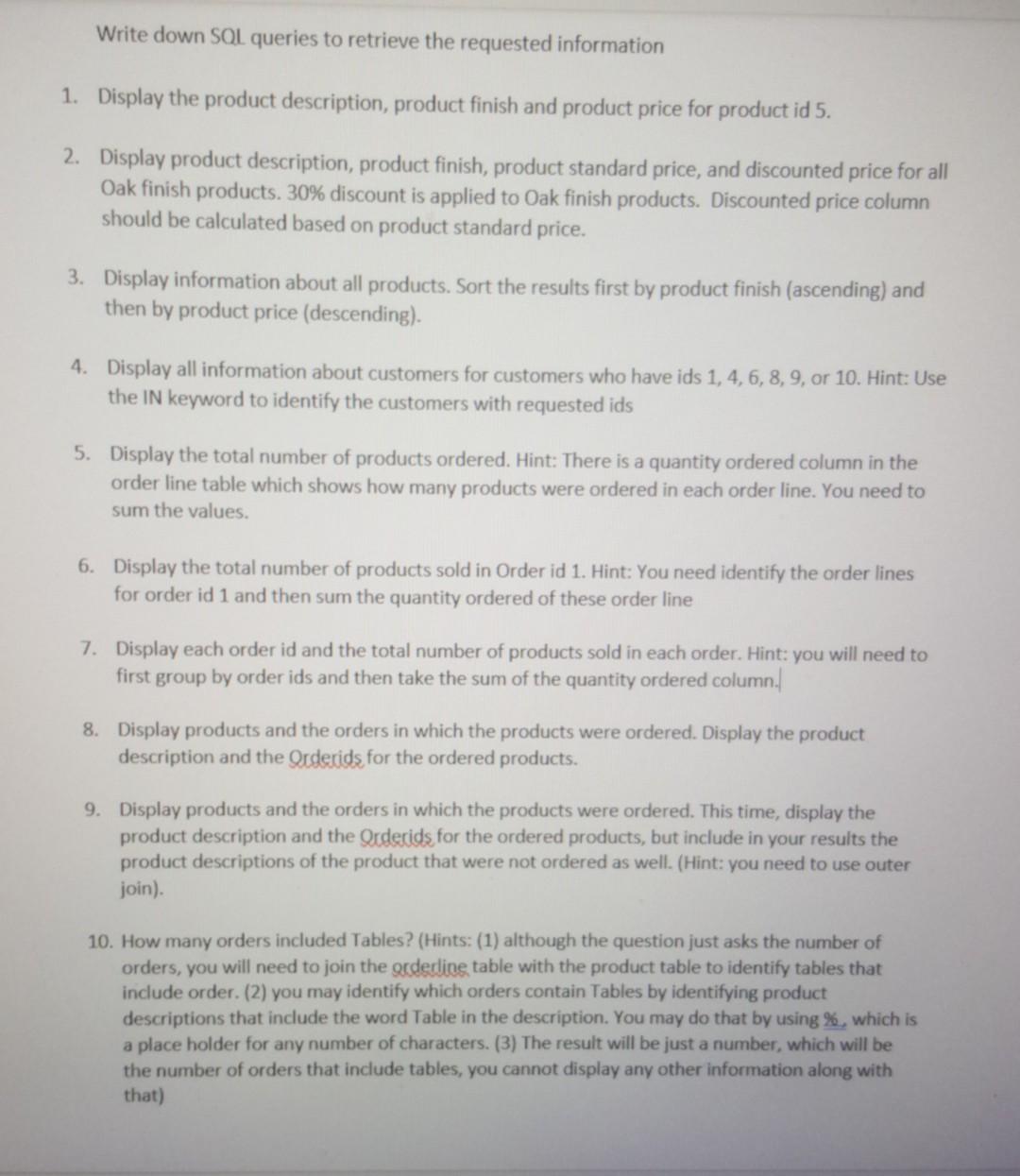 Solved Write down SQL queries to retrieve the requested | Chegg.com