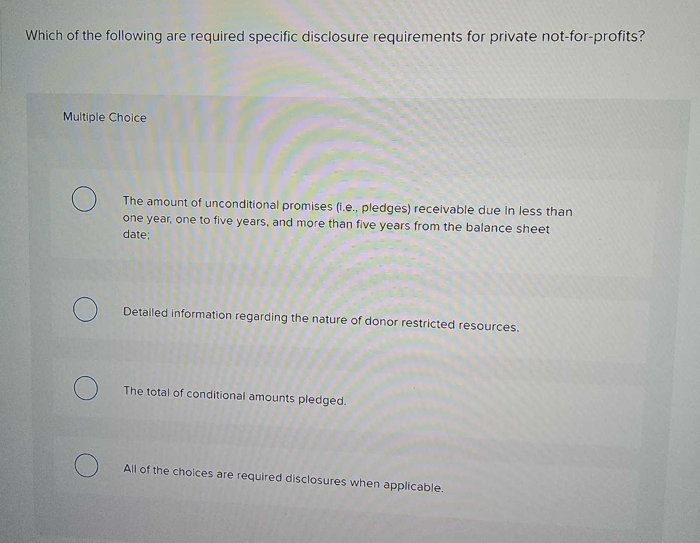Solved Which of the following are required specific | Chegg.com
