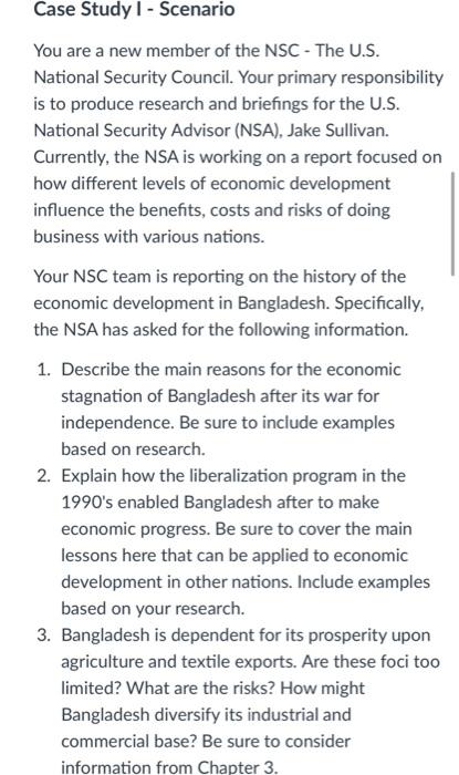 You are a new member of the NSC - The U.S. National | Chegg.com