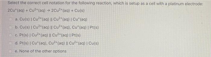 Solved Select the correct cell notation for the following | Chegg.com