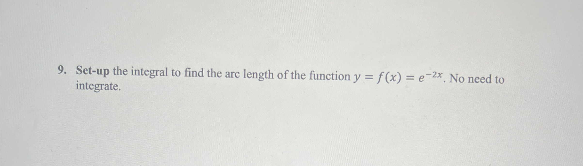Solved Set-up the integral to find the arc length of the | Chegg.com