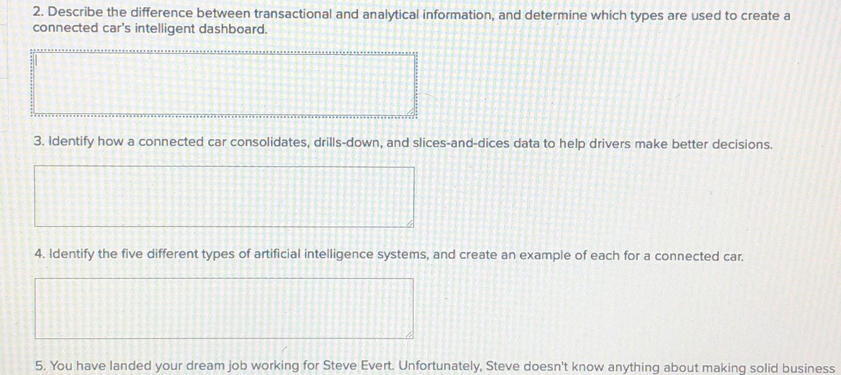 Solved Describe the difference between transactional and | Chegg.com