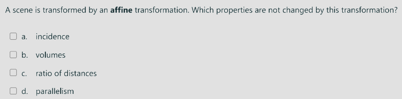 Solved A scene is transformed by an affine transformation. | Chegg.com