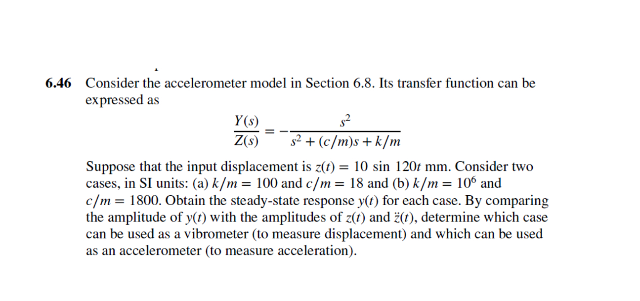 Solved For book: System Dynamics (by Palm), ﻿problem | Chegg.com