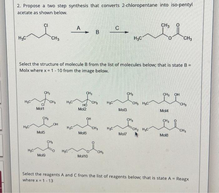 Solved S Hal 2. Propose a two step synthesis that converts | Chegg.com