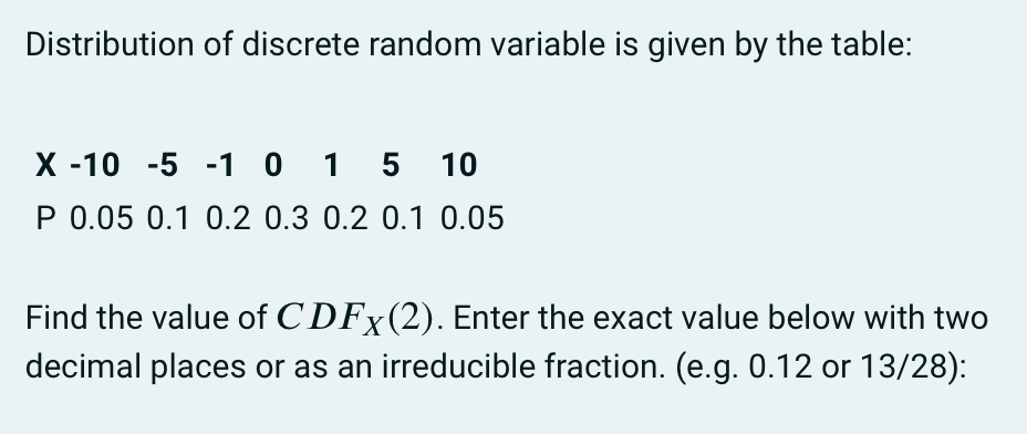 Solved Distribution of discrete random variable is given by | Chegg.com