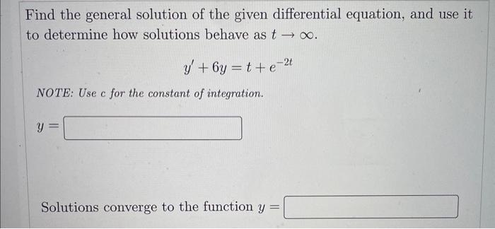 Solved Find the general solution of the given differential | Chegg.com