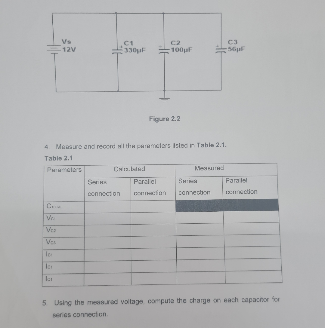 Solved Figure 2.24. ﻿Measure and record all the parameters | Chegg.com