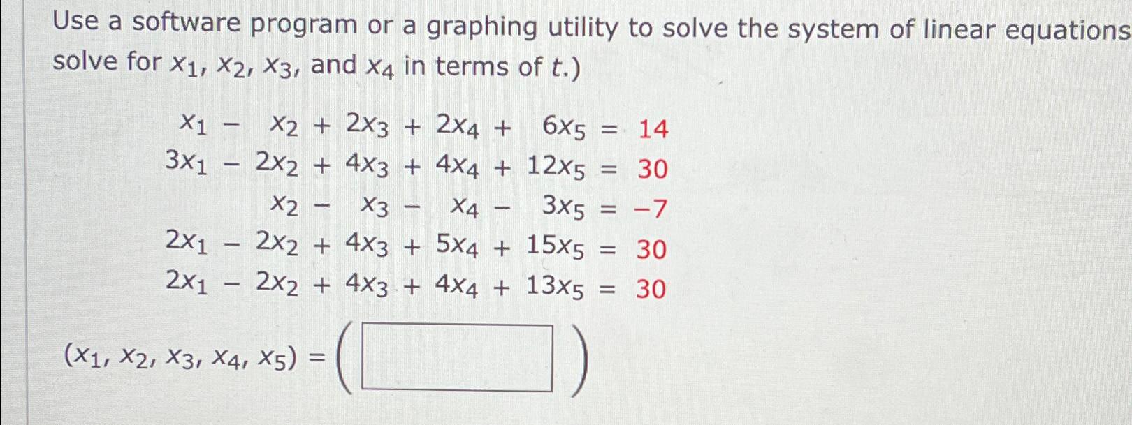 Solved Use a software program or a graphing utility to solve | Chegg.com