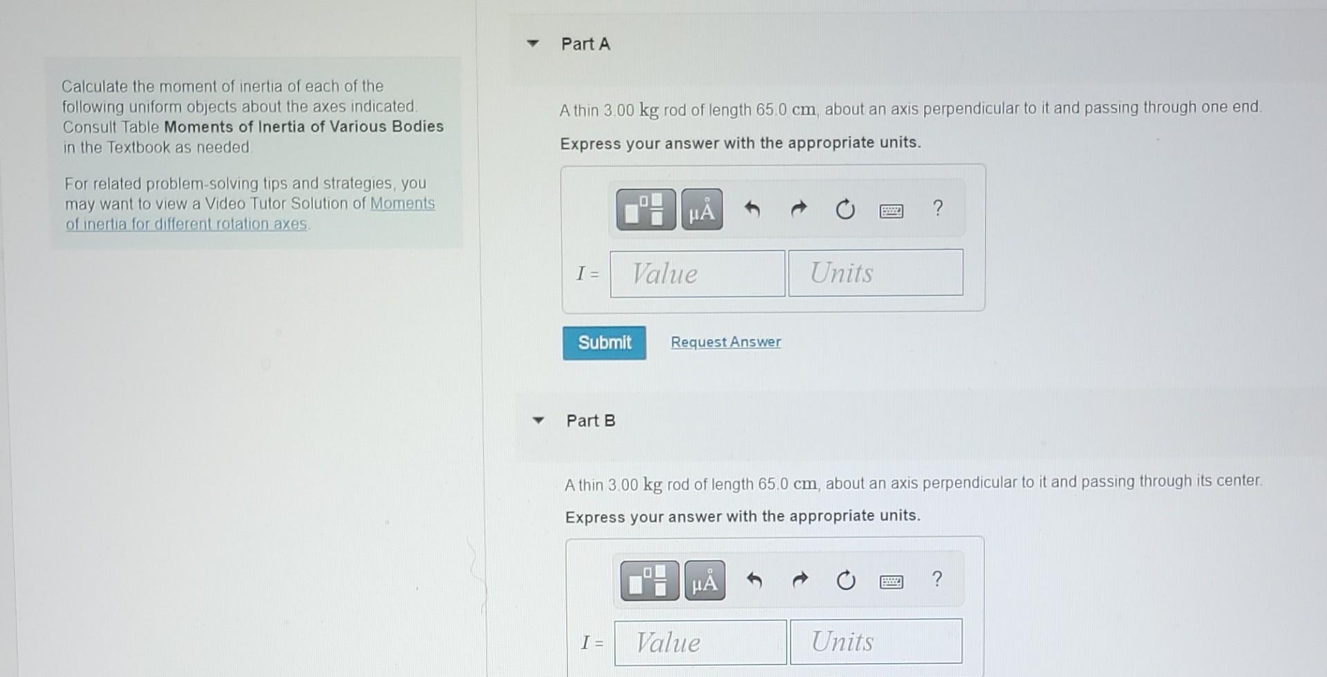 Solved Calculate the moment of inertia of each of the | Chegg.com