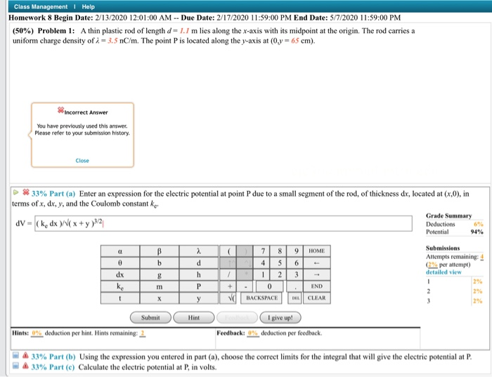 Solved Class Management | Help Homework 8 Begin Date: | Chegg.com